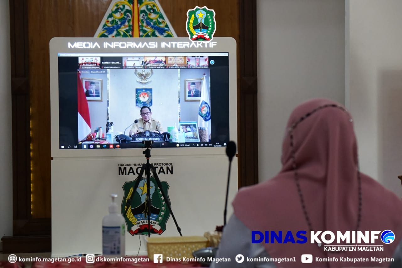 JELANG NATARU, MENDAGRI GELAR VIDCON PPKM – Dinas Komunikasi dan Informatika Kab. Magetan