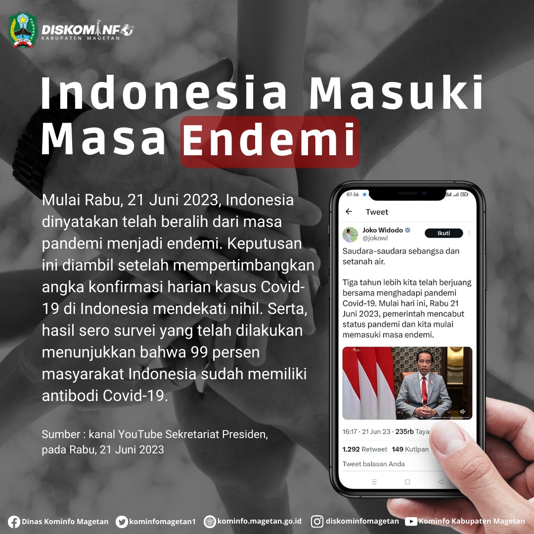 Indonesia Masuki Masa Endemi – Dinas Komunikasi dan Informatika Kab ... Indonesia Masuki Masa Endemi – Dinas Komunikasi dan Informatika Kab ...