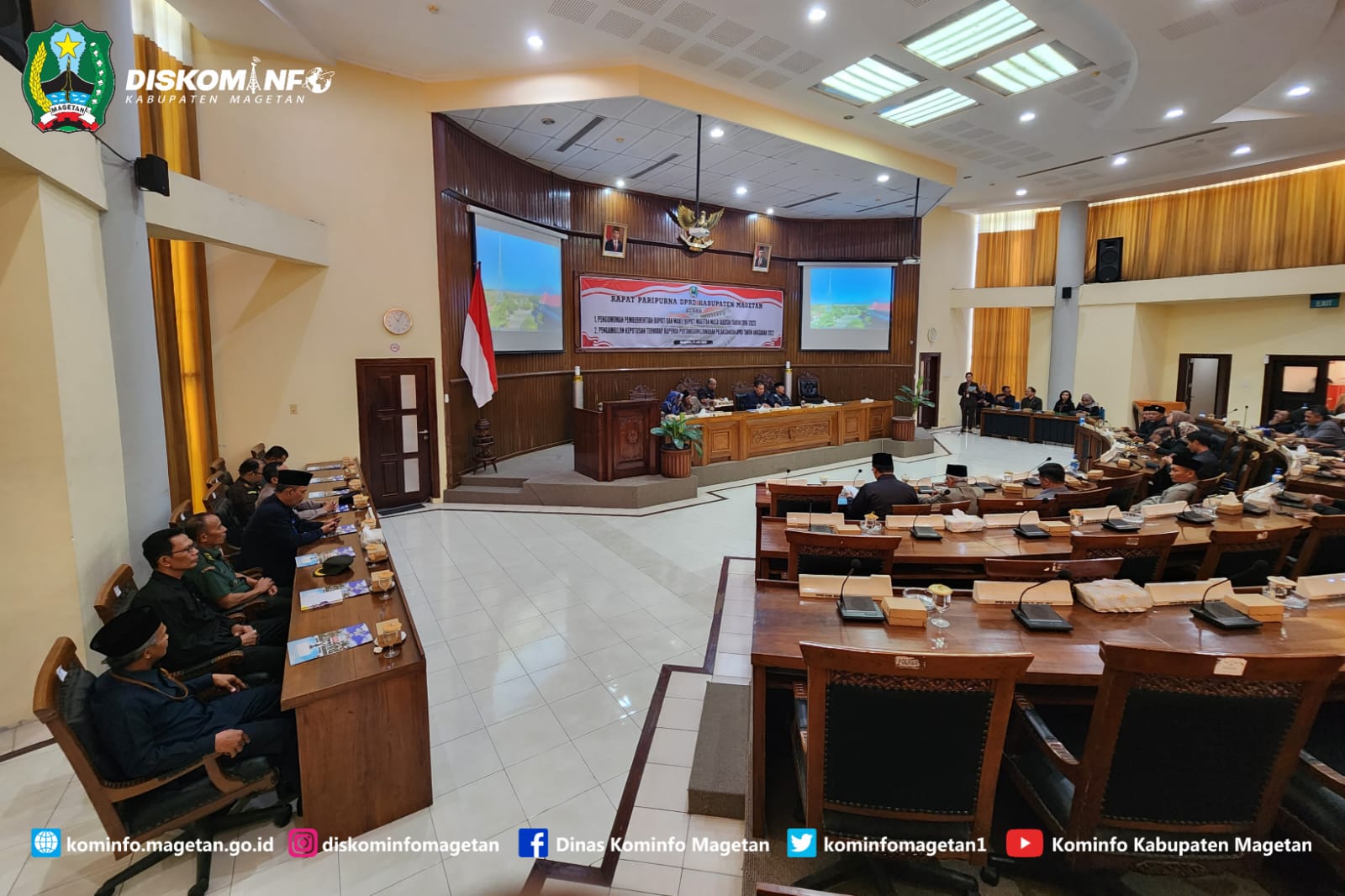 DPRD GELAR PARIPURNA PENGUMUMAN PEMBERHENTIAN BUPATI DAN WAKIL BUPATI MAGETAN DAN PENGAMBILAN ...
