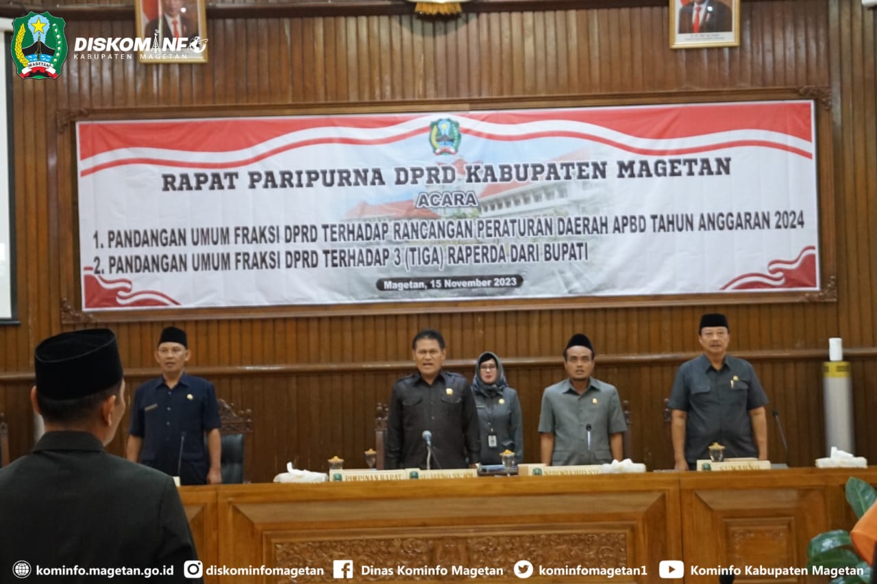 Pandangan Umum Fraksi Terhadap Raperda APBD 2024 dan 3 Raperda Lainnya – Dinas Komunikasi dan ...