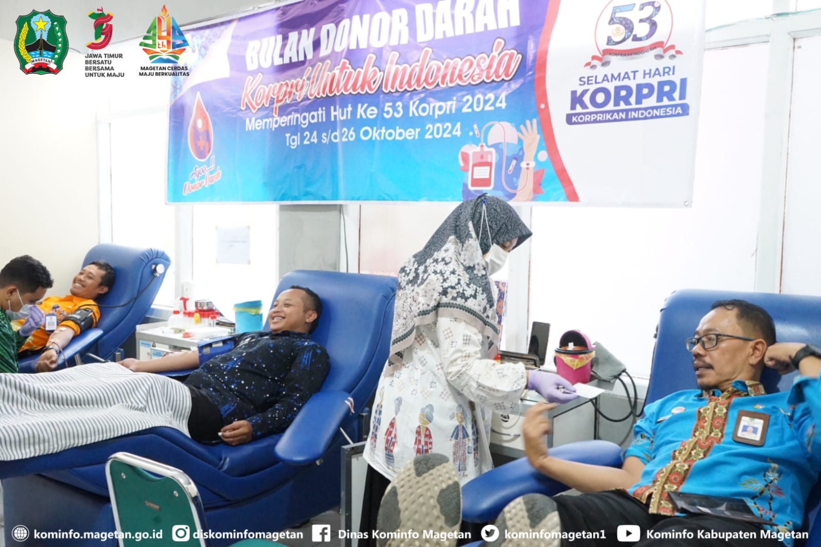 Donor Darah Dalam Rangka HUT Ke-53 KORPRI Tahun 2024 – Dinas Komunikasi dan Informatika Kab. Magetan