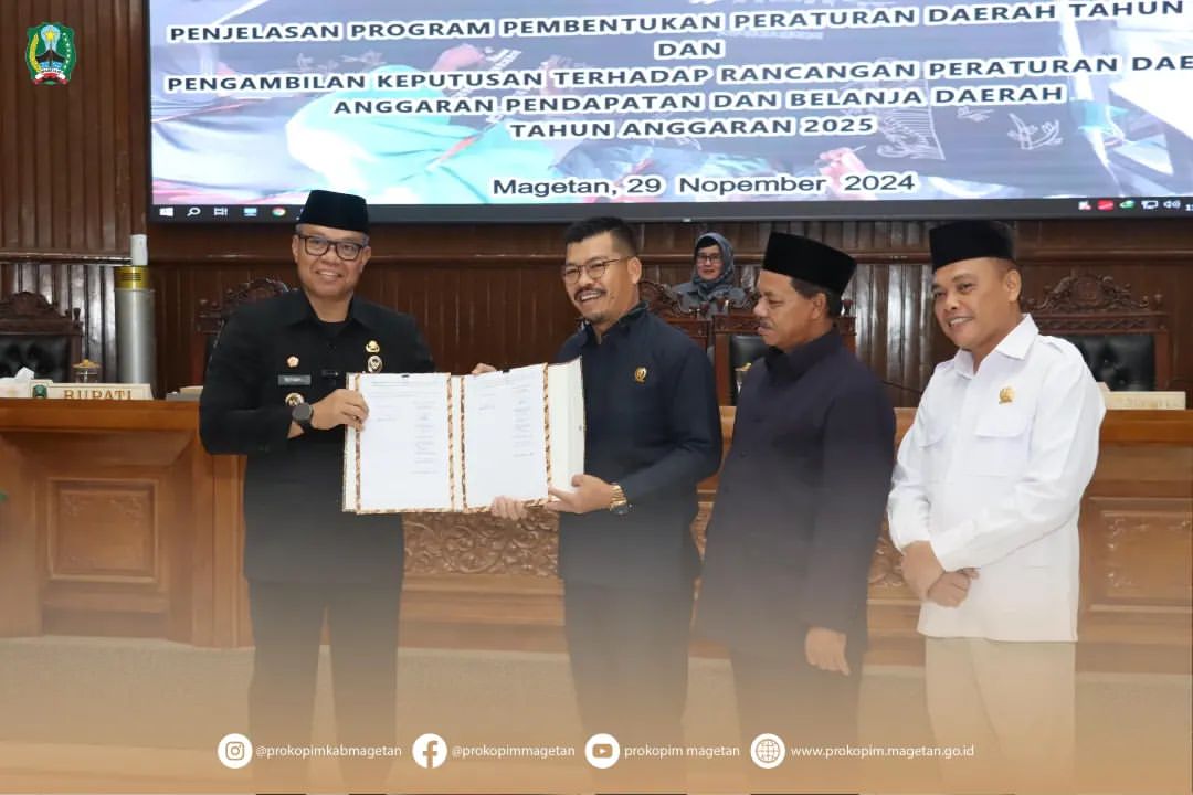 Dua Agenda Dalam Rapat Paripurna DPRD Magetan, Penjelasan Propemperda dan Pengambilan Keputusan ...